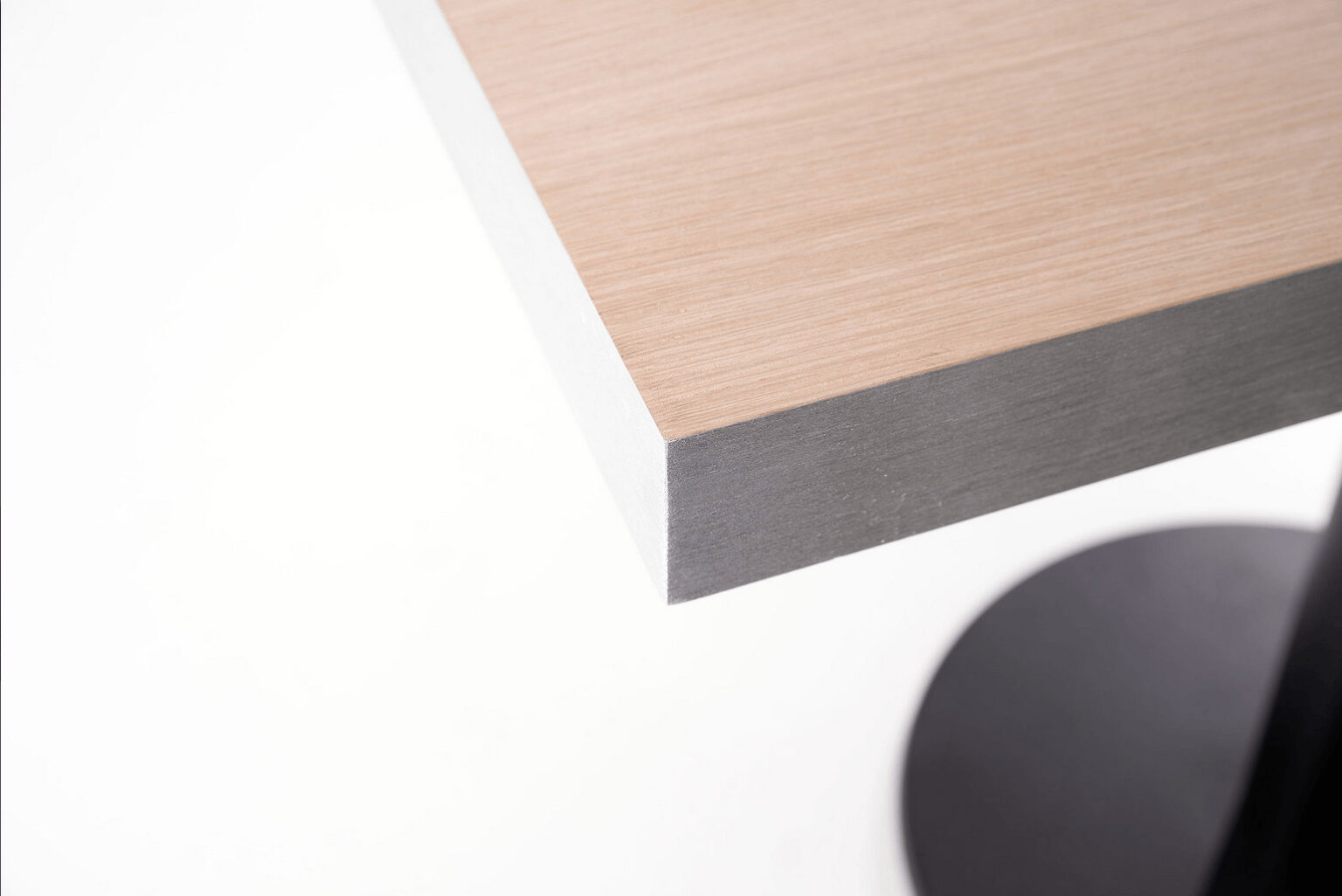 Tablero de mesa de MDF roble o nogal con canto metálico Folding Metal ...
